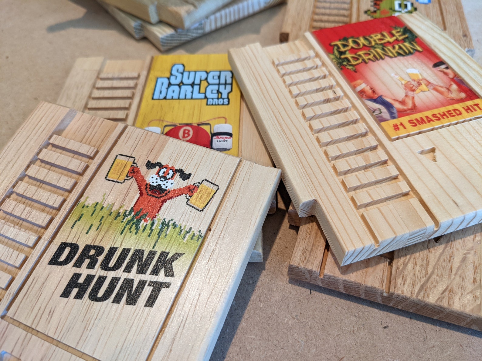 Retro 8 Bit COLOR Mini Wood Coasters With FREE SHIPPING - Etsy