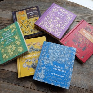 Jane Austen Reclaimed Wood Book Coaster Set - A Book Lovers Perfect ...