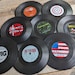 Funny Vinyl Record Coasters With Turntable Holder Make a Set With 6 ...