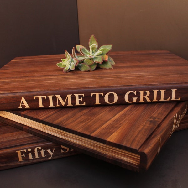 Book Shaped Cutting Board - Etsy