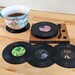 Funny Vinyl Record Coasters With Turntable Holder Make a Set With 26 ...