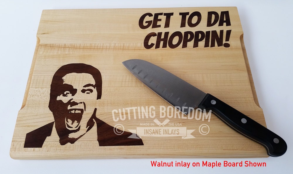 Get to the Choppin Funny Inlay Cutting Board Father's | Etsy