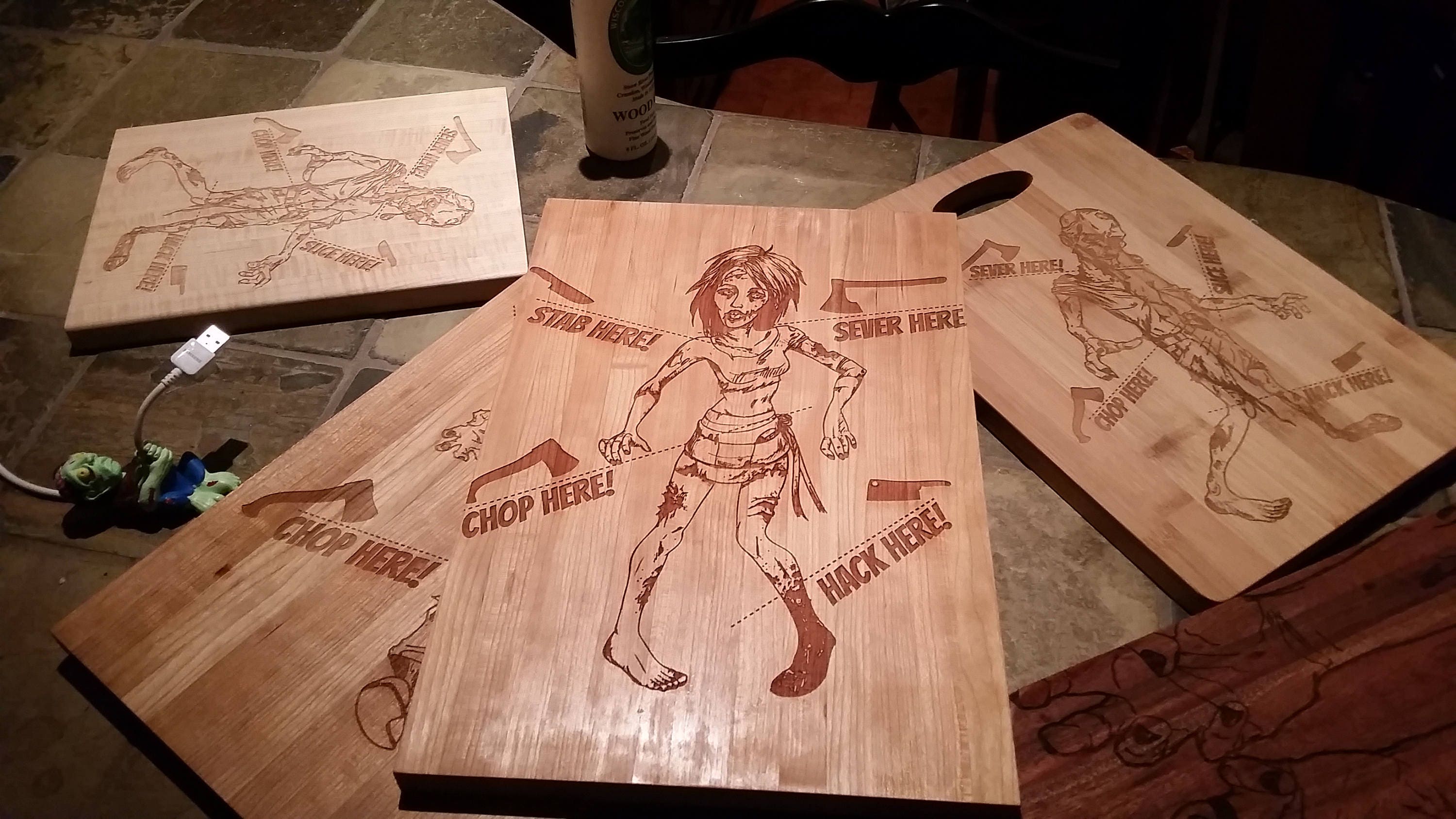 9x13 Zombie Cutting Boards. Halloween Chop Down Veggies... and - Etsy