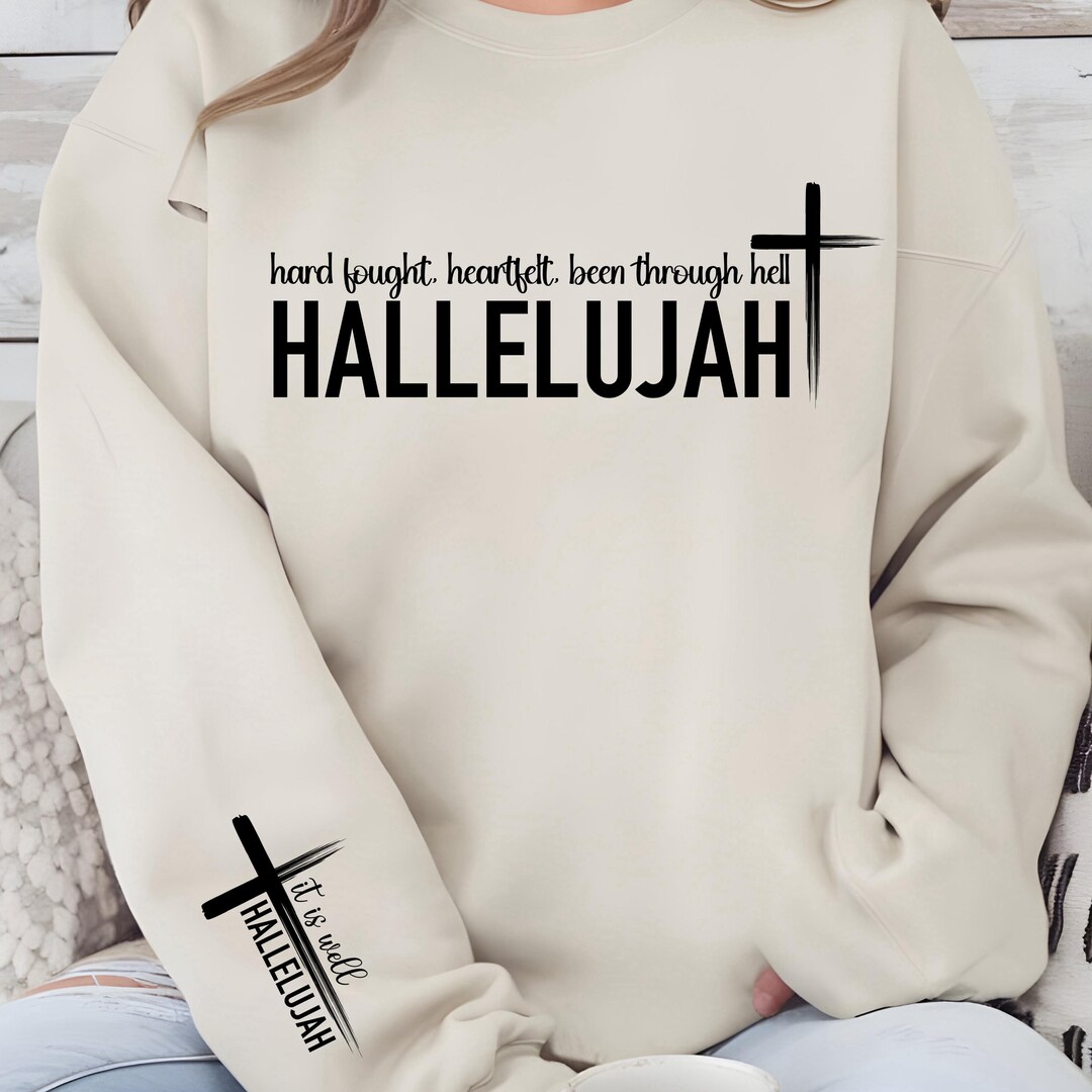 Christian Worship Shirt, Hard Fought Hallelujah Shirt, Worship Shirt ...