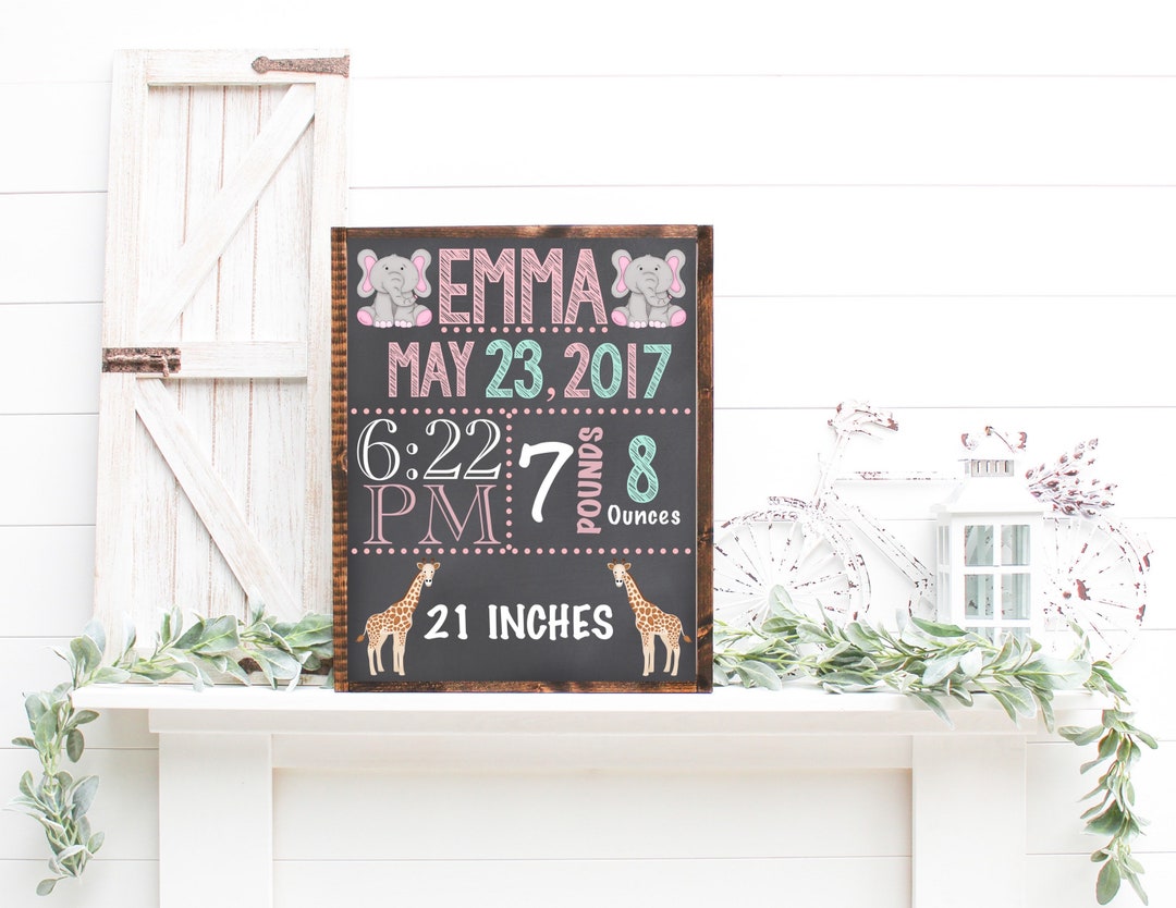 Birth Facts Nursery Decor, Girls Room Decor, Birth Facts Decor, Nursery ...