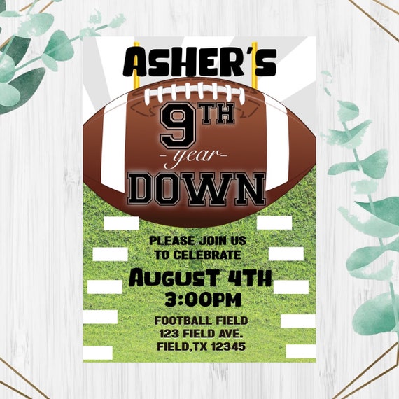 Football Field Invitation Homecoming Football Invitation Instant