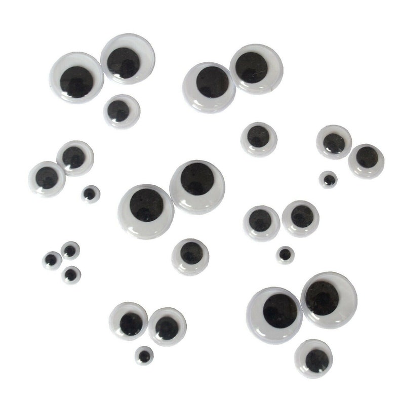 Googly Wiggly Wobbly Craft Eyes Self Adhesive Stickers Many Etsy Uk