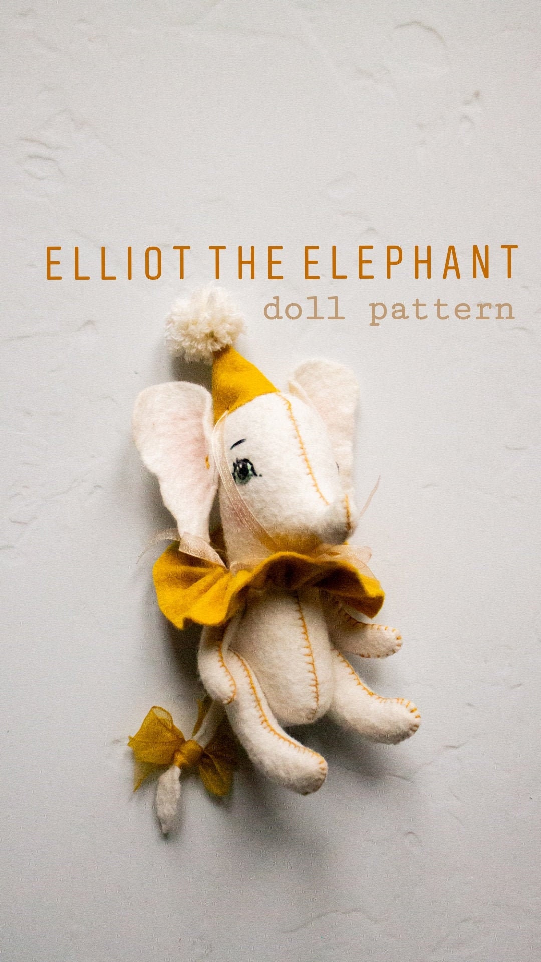 Pdf Hand Sewing Doll Pattern Elephant Doll Pattern, Animal Doll Pattern ...