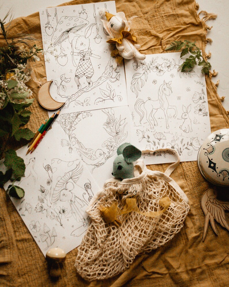 Printable Coloring Pages Set 1 Printable Coloring Sheets Pdf | Etsy Canada