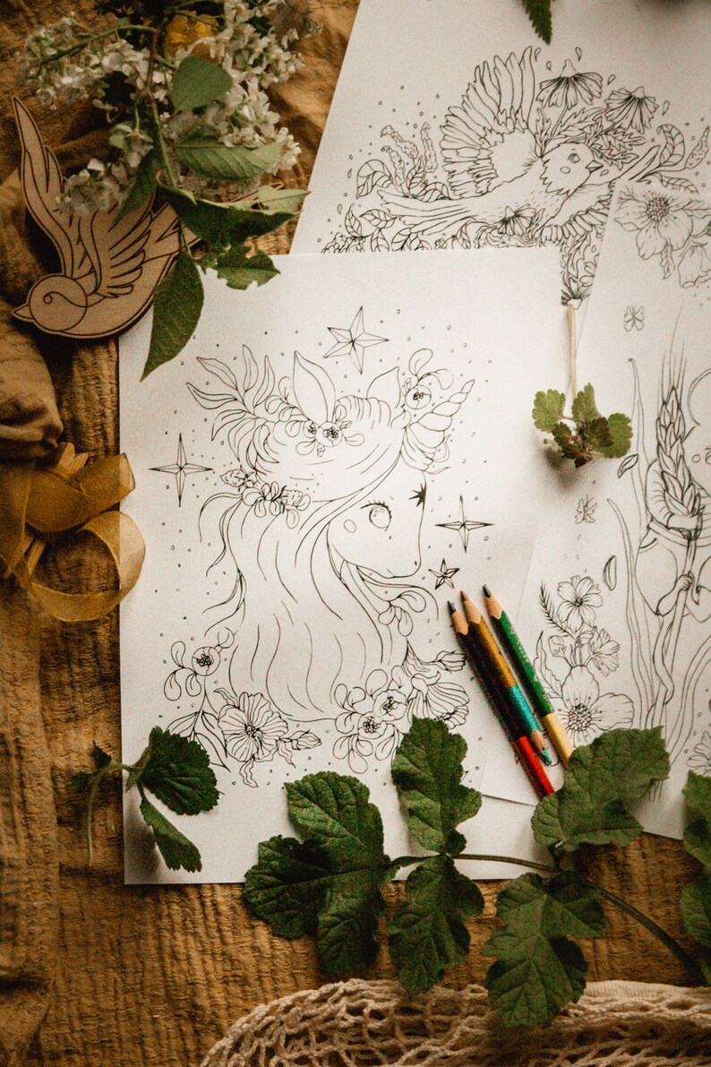 Printable Coloring Pages Set 5 Printable Coloring Sheets Pdf - Etsy Canada