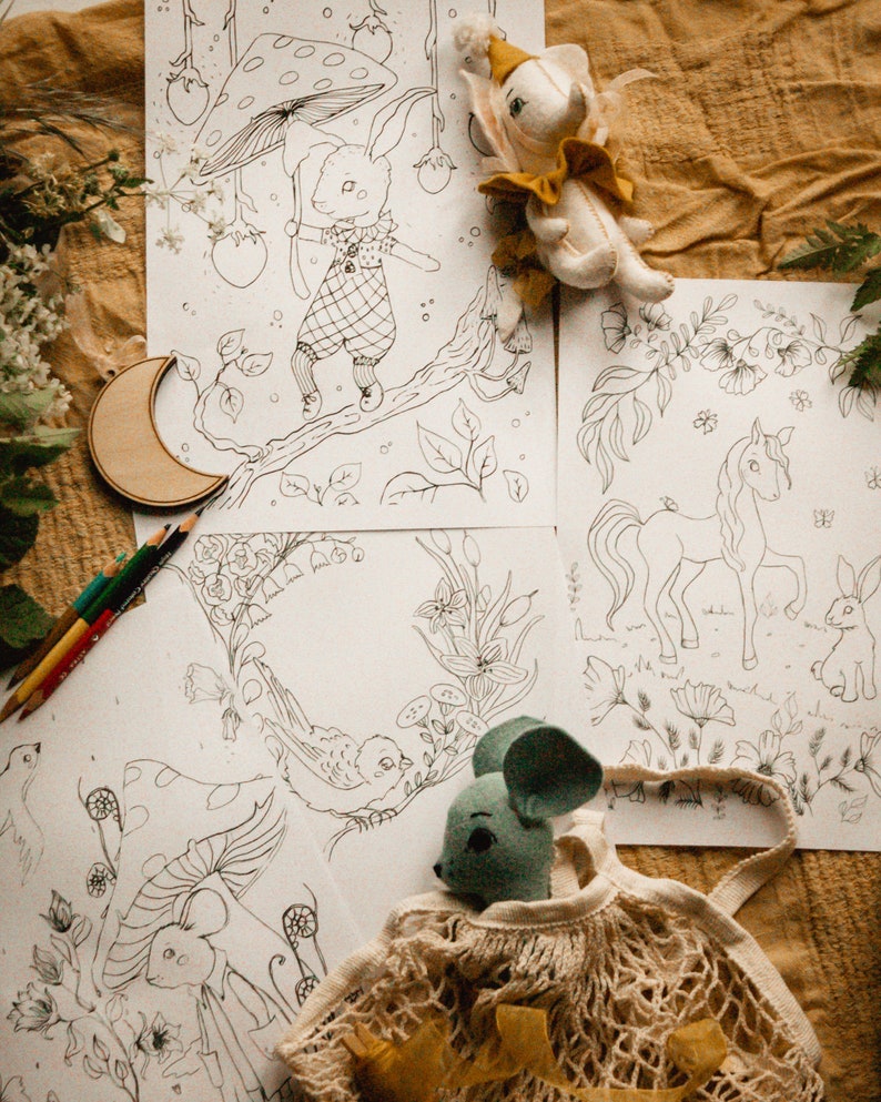 Printable Coloring Pages Set 1 Printable Coloring Sheets Pdf | Etsy Canada