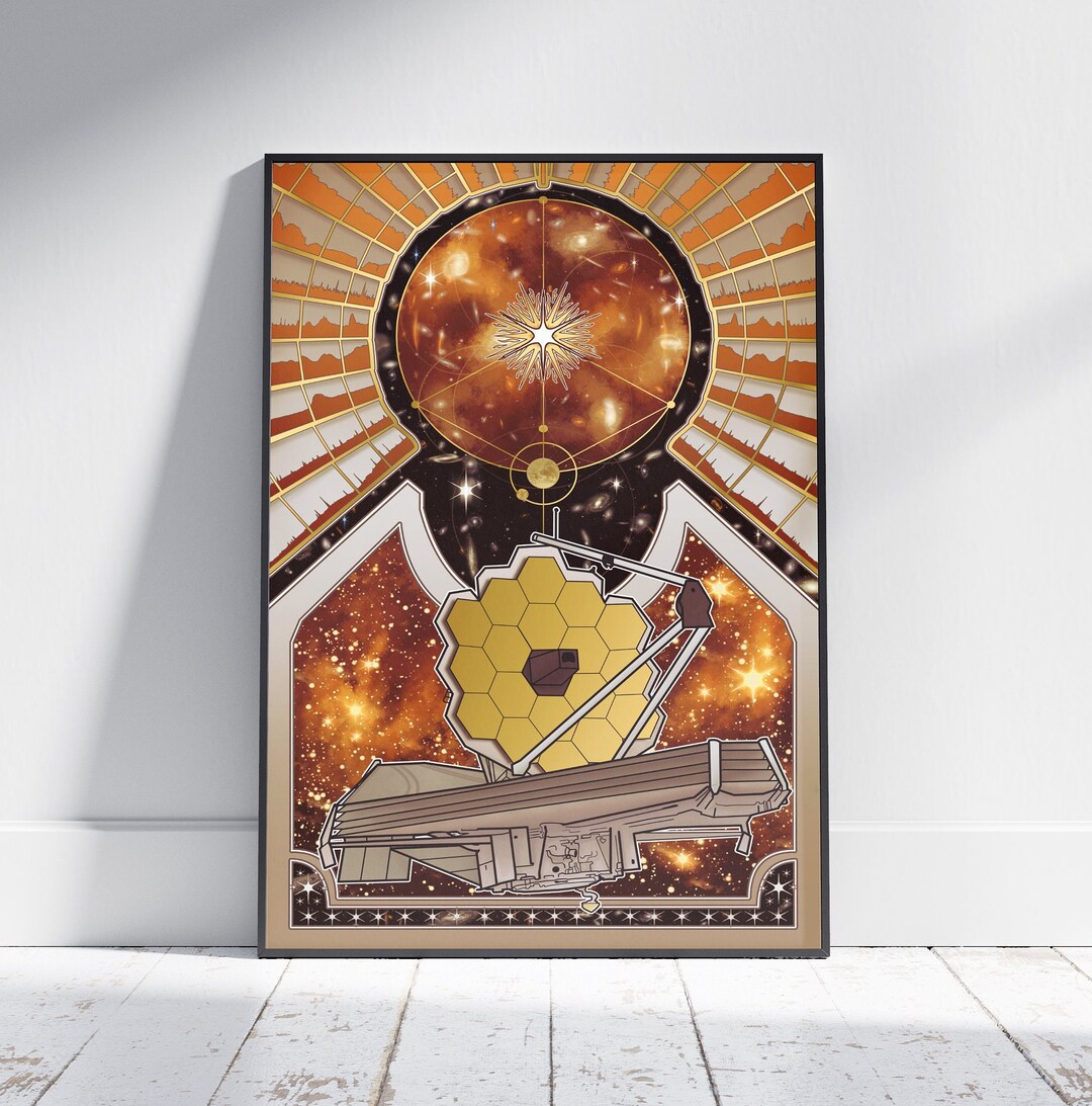 James Webb Space Telescope NASA Art Nouveau Print Poster - Etsy