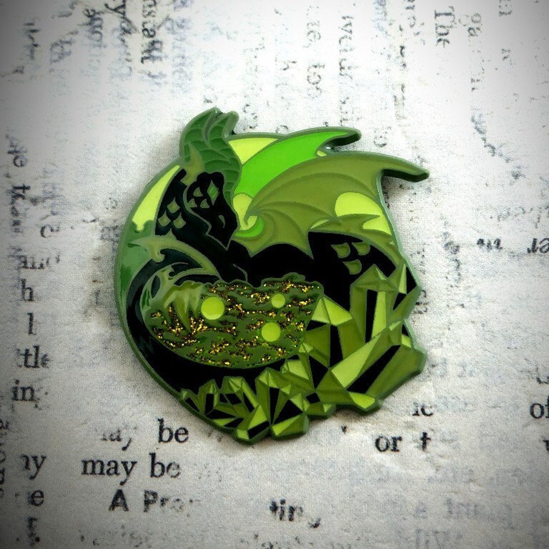 Art Nouveau Dragon Enamel Pin Fantasy Myth Lore Fire Horde Jewels ...