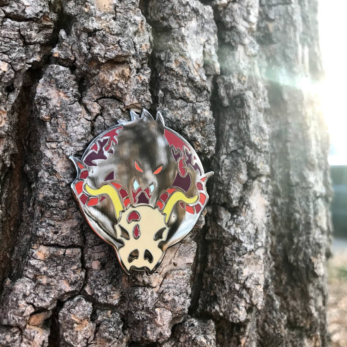 Nouveau Cryptid Chupacabra Enamel Pin Creepy Bone Skull Goat | Etsy
