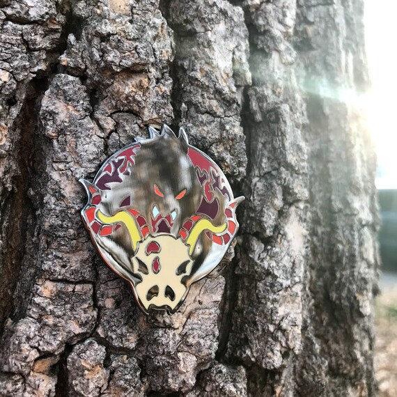 Nouveau Cryptid Chupacabra Enamel Pin Creepy Bone Skull Goat - Etsy