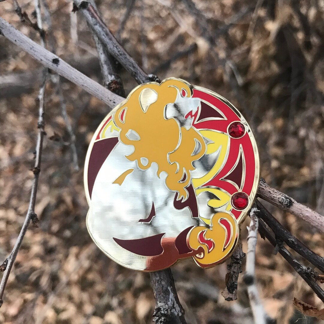 House Pins Brave Lion Art Nouveau Enamel Pin Witch Wizard Magic Magical ...