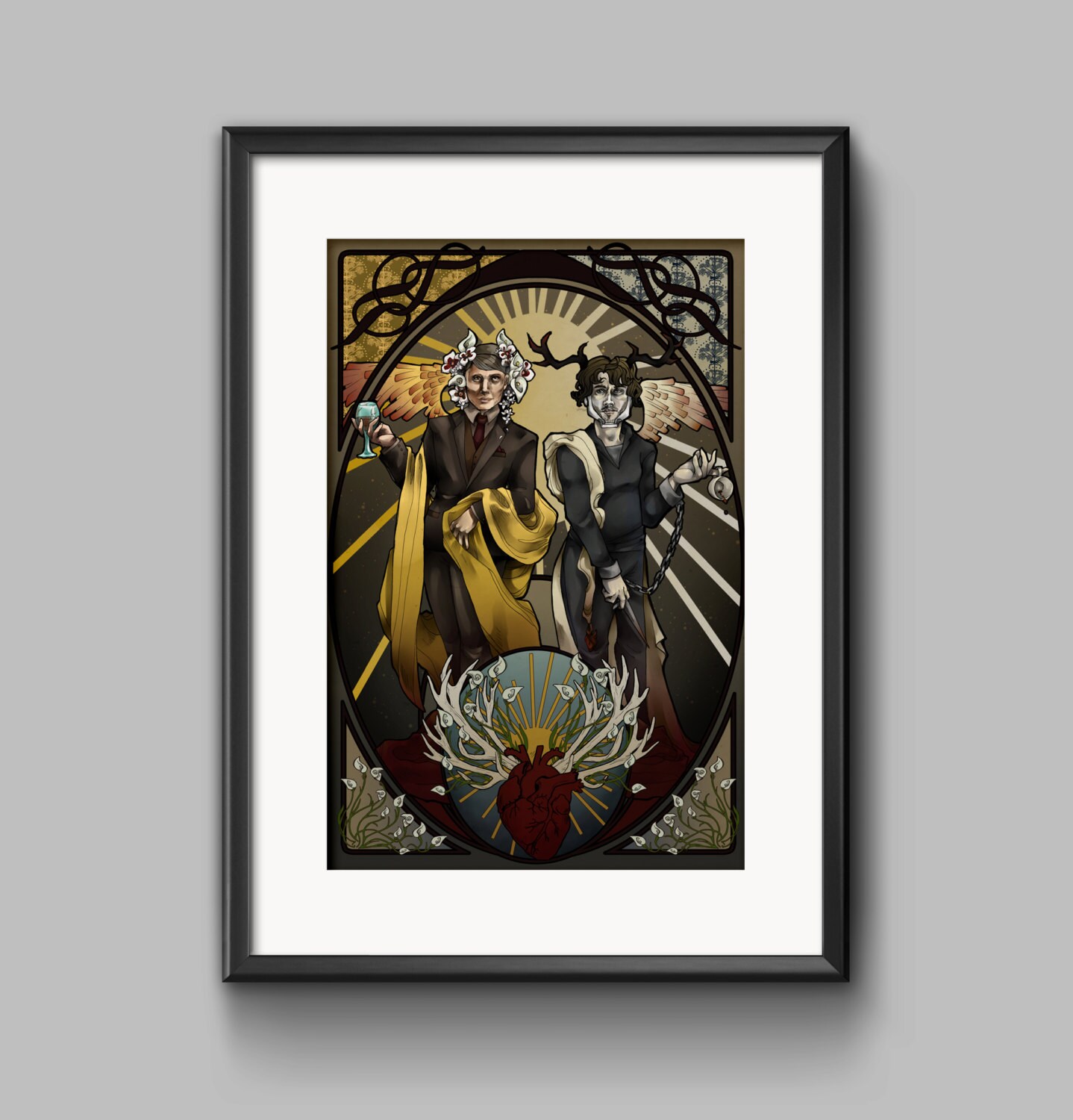 Hannibal Will Graham Art Nouveau Poster Print Horror Gore | Etsy