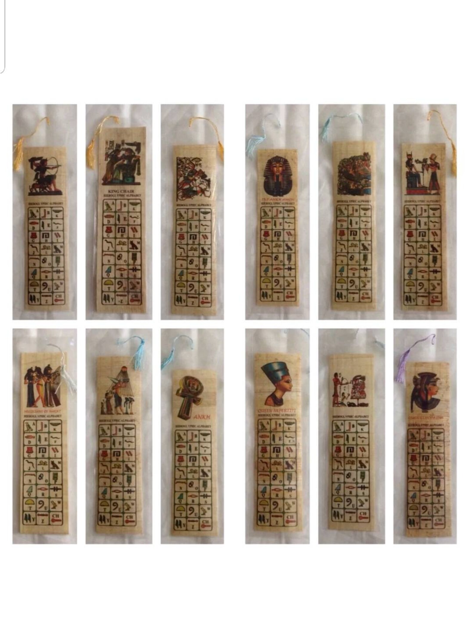 10 Bookmarks Egyptian Made of Real Papyrus. | Etsy