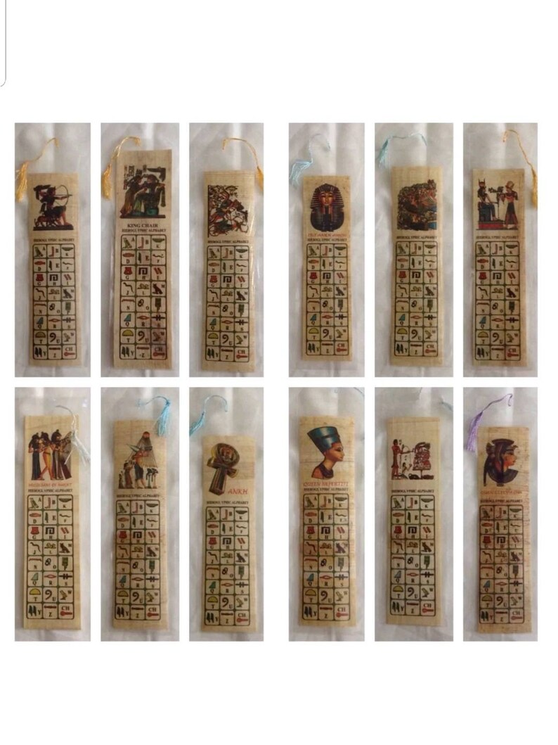 10 Bookmarks Egyptian Made of Real Papyrus. | Etsy