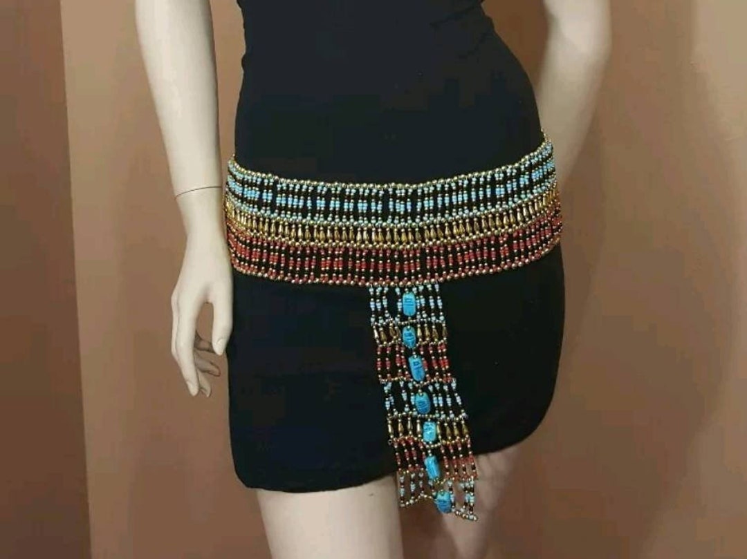 Egyptian Beaded Belt Handmade for Queen Cleopatra. - Etsy