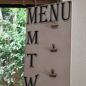Weekly Menu Board,menu Board,menu Planner,menu Sign,menu Clipboard ...