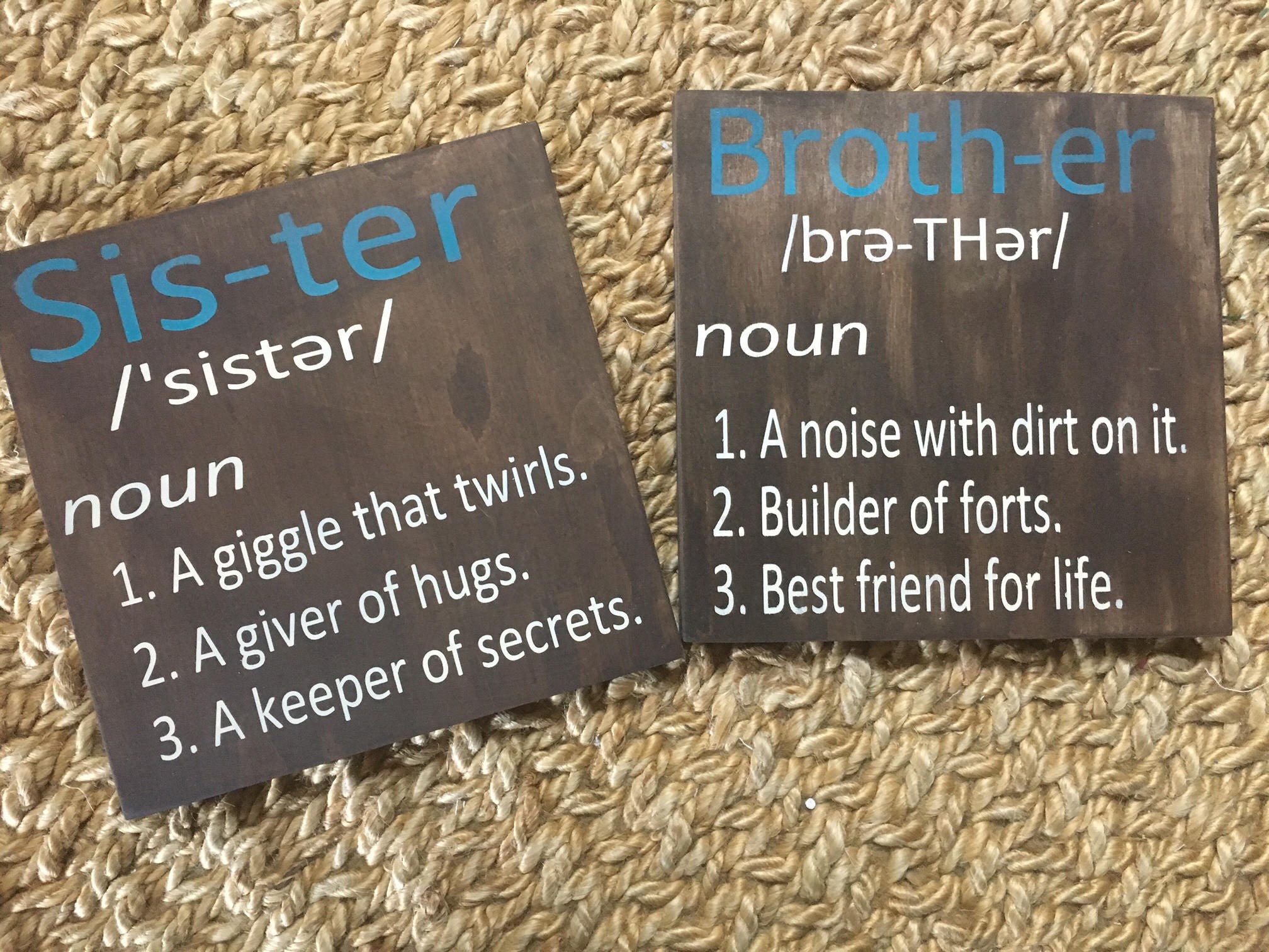 Brother Sister Sign Set,brother Definition,sister Definition,nursery ...