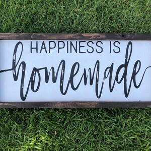 HAPPINESS is Homemade,kitchen Sign,farmhouse Decor, Rustic Wood Sign ...