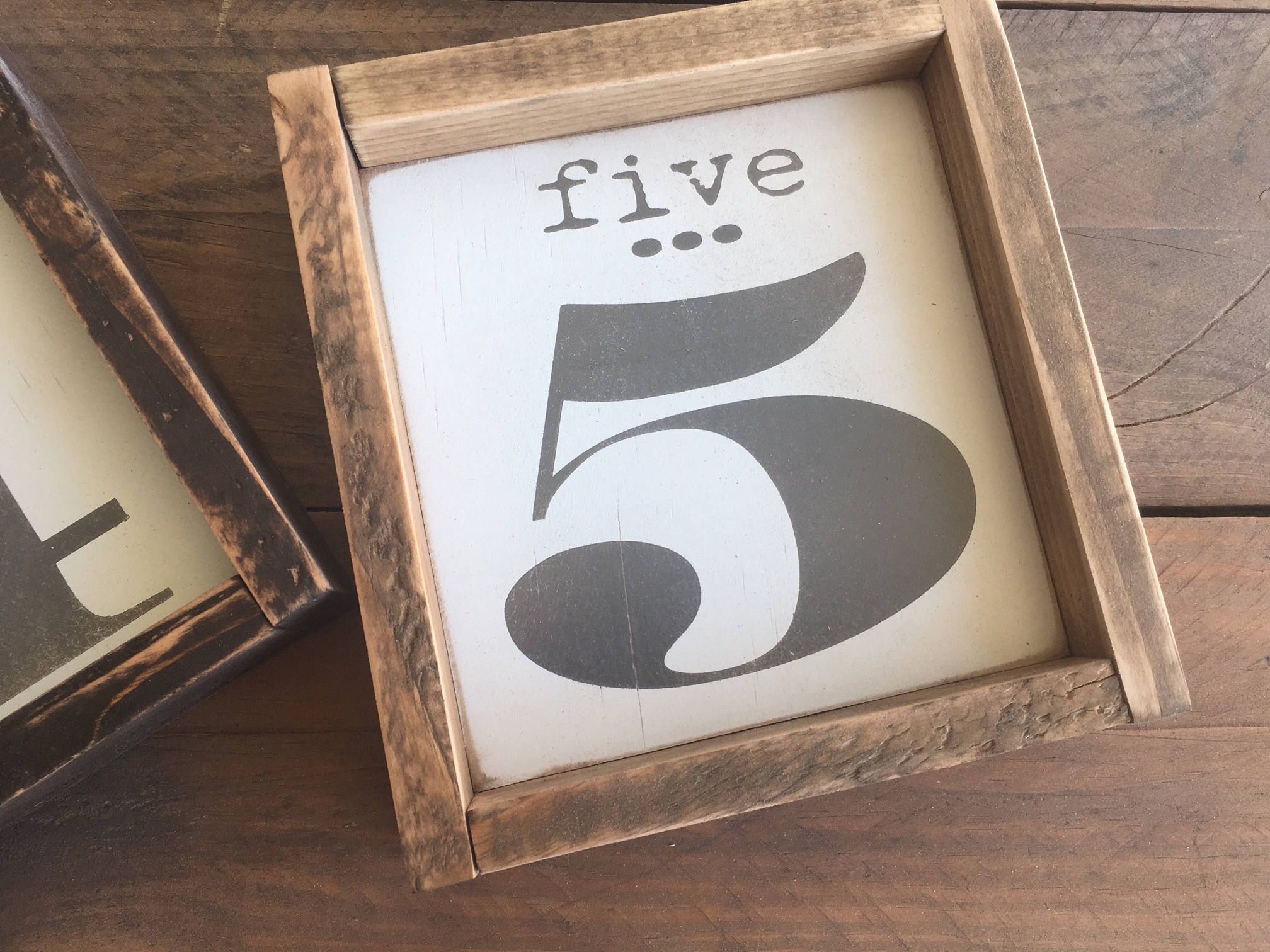 Framed Rustic Signwood Framed Number Signrustic | Etsy