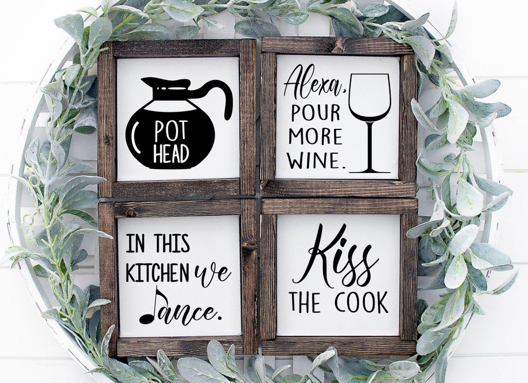 KITCHEN Signs, Pot Head, Coffee Sign, This Kitchen is for Dancing ...