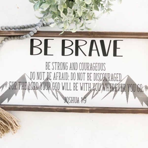 Brave Sign - Etsy