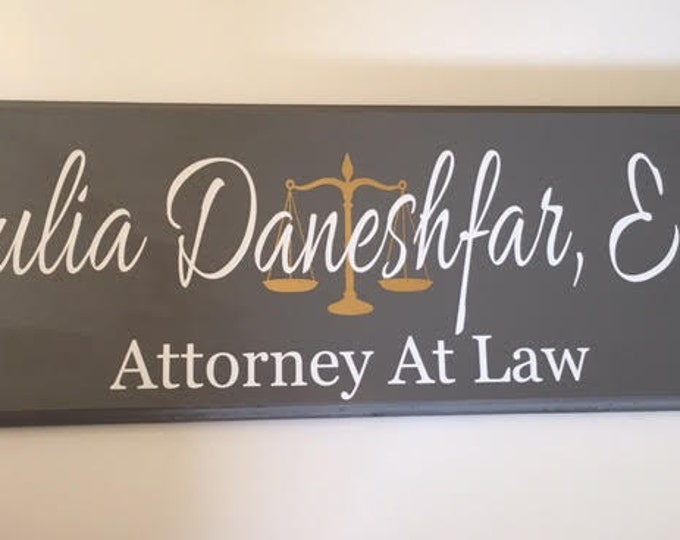 Business Sign, Lawyer Gift, Attorney Gift,custom Business Sign, Office ...