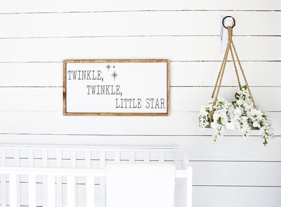 Twinkle Twinkle Sign Nursery Sign Babyroom Signbaby Shower - Etsy
