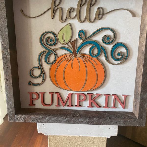 Hello Pumpkin Sign - Etsy