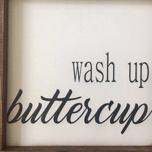 Wash up Buttercup,rustic Bathroom,bathroom Sign,bathroom Decor,rustic ...