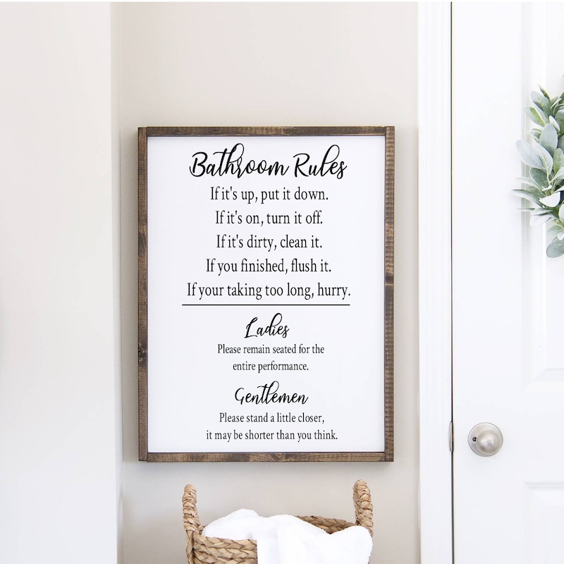 Half Bath Sign - Etsy