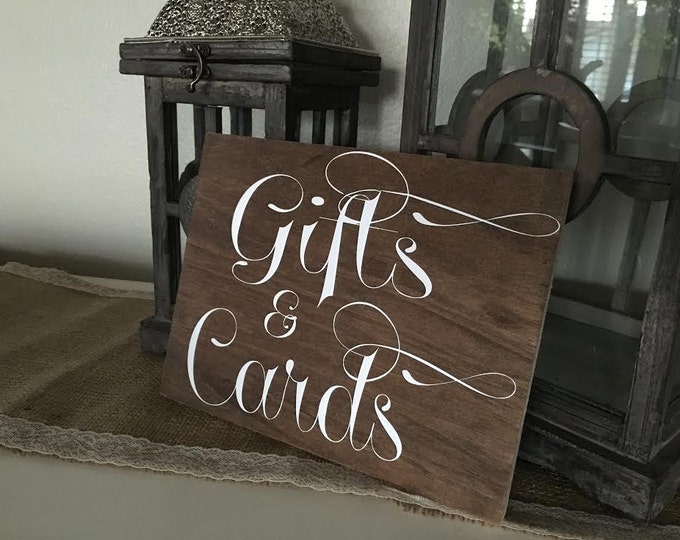 Gifts and Cards Sign,handmade Wedding Decor,wedding Gift Table Sign ...