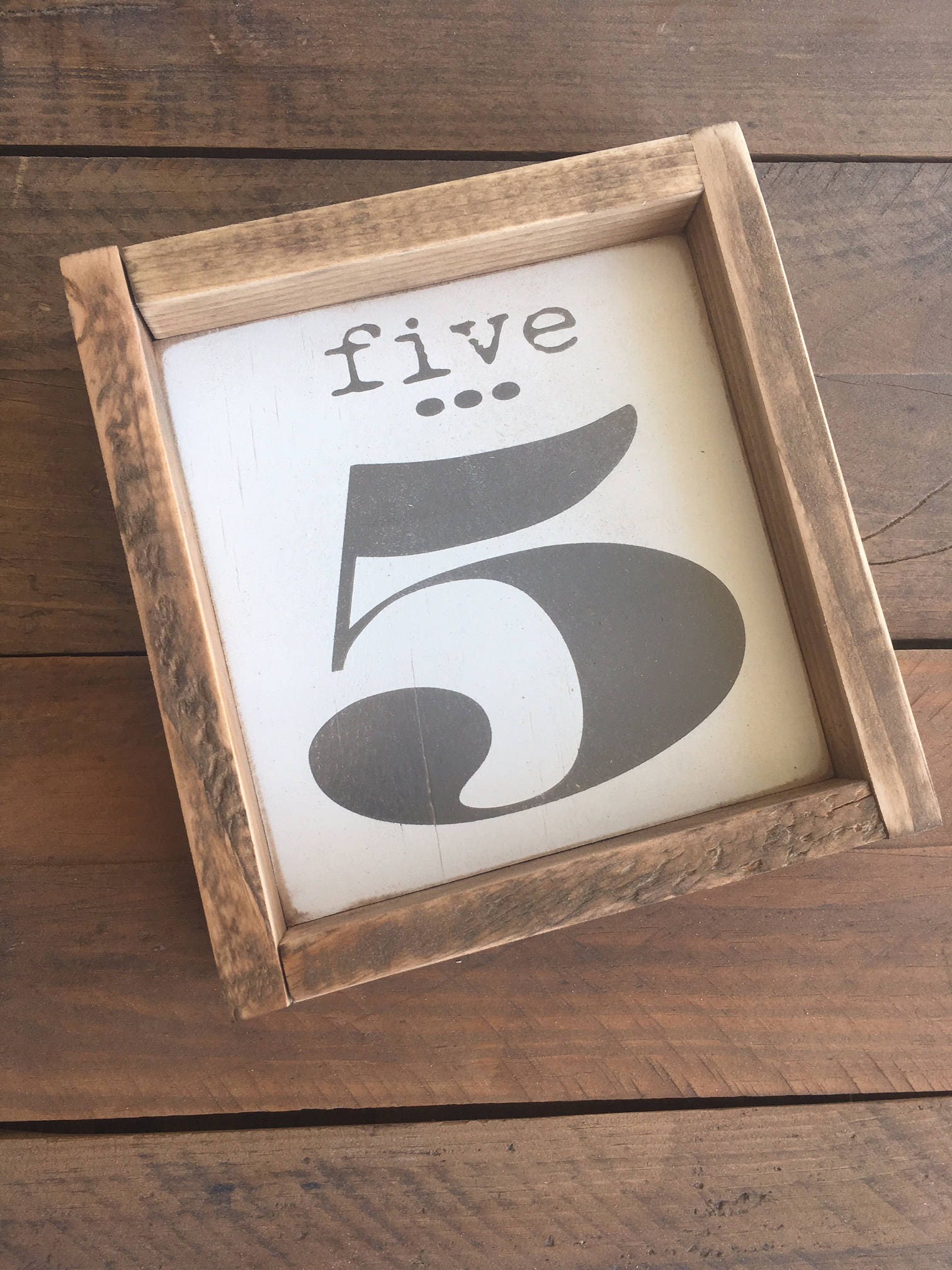 Framed Rustic Signwood Framed Number Signrustic | Etsy