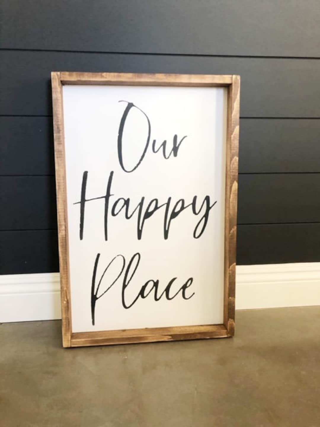 OUR HAPPY PLACE, Entryway Sign, This is Our Happy Place, Home Sign ...