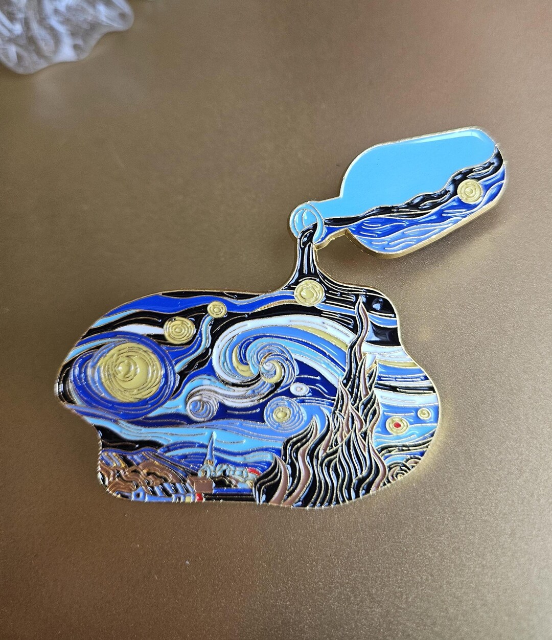 Van Gogh Starry Night Pin - Etsy