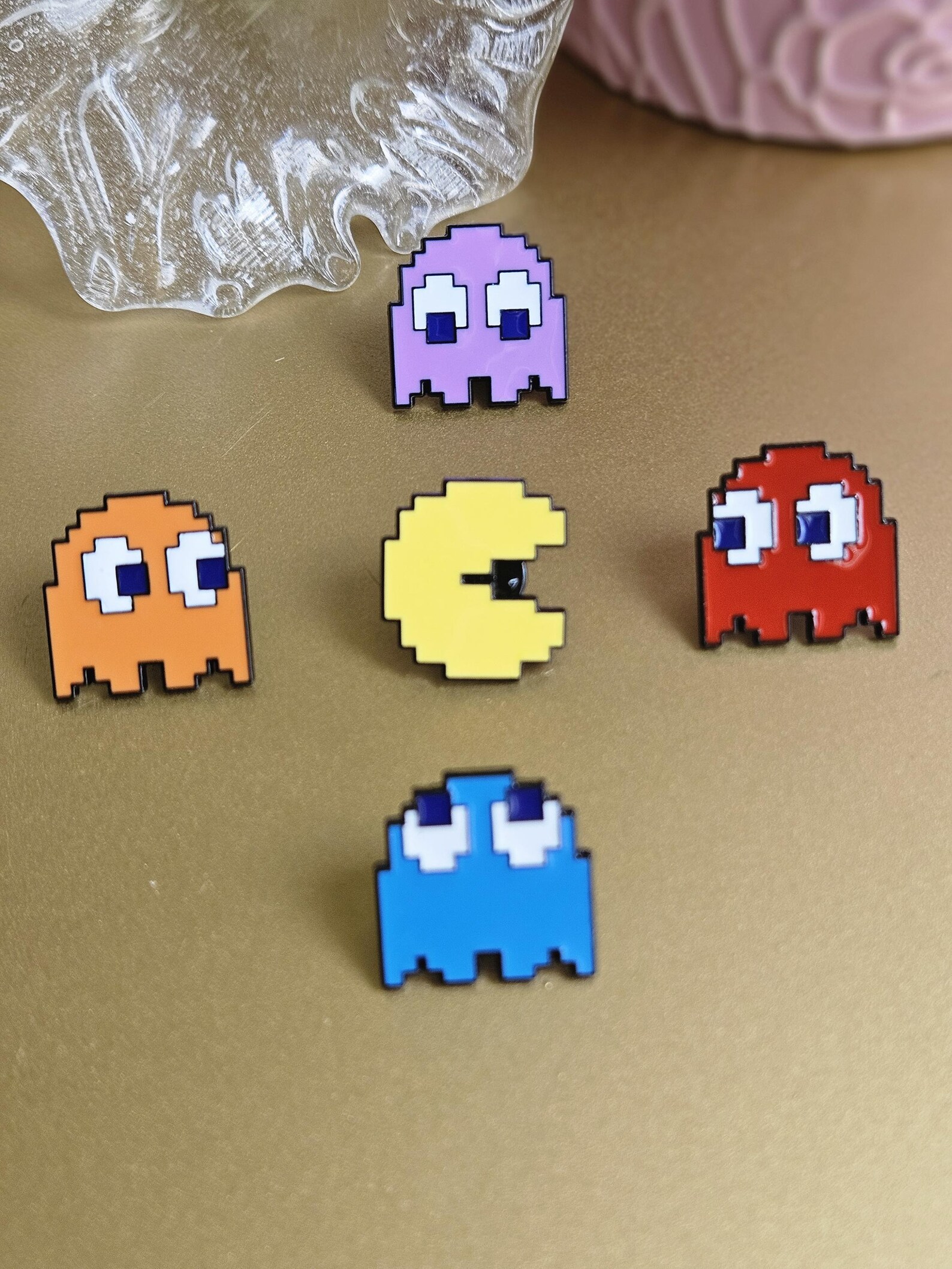 Pac-man Pins 5 Pc Set. Arcade Games. 80's Video Games. Enamel Pins. - Etsy