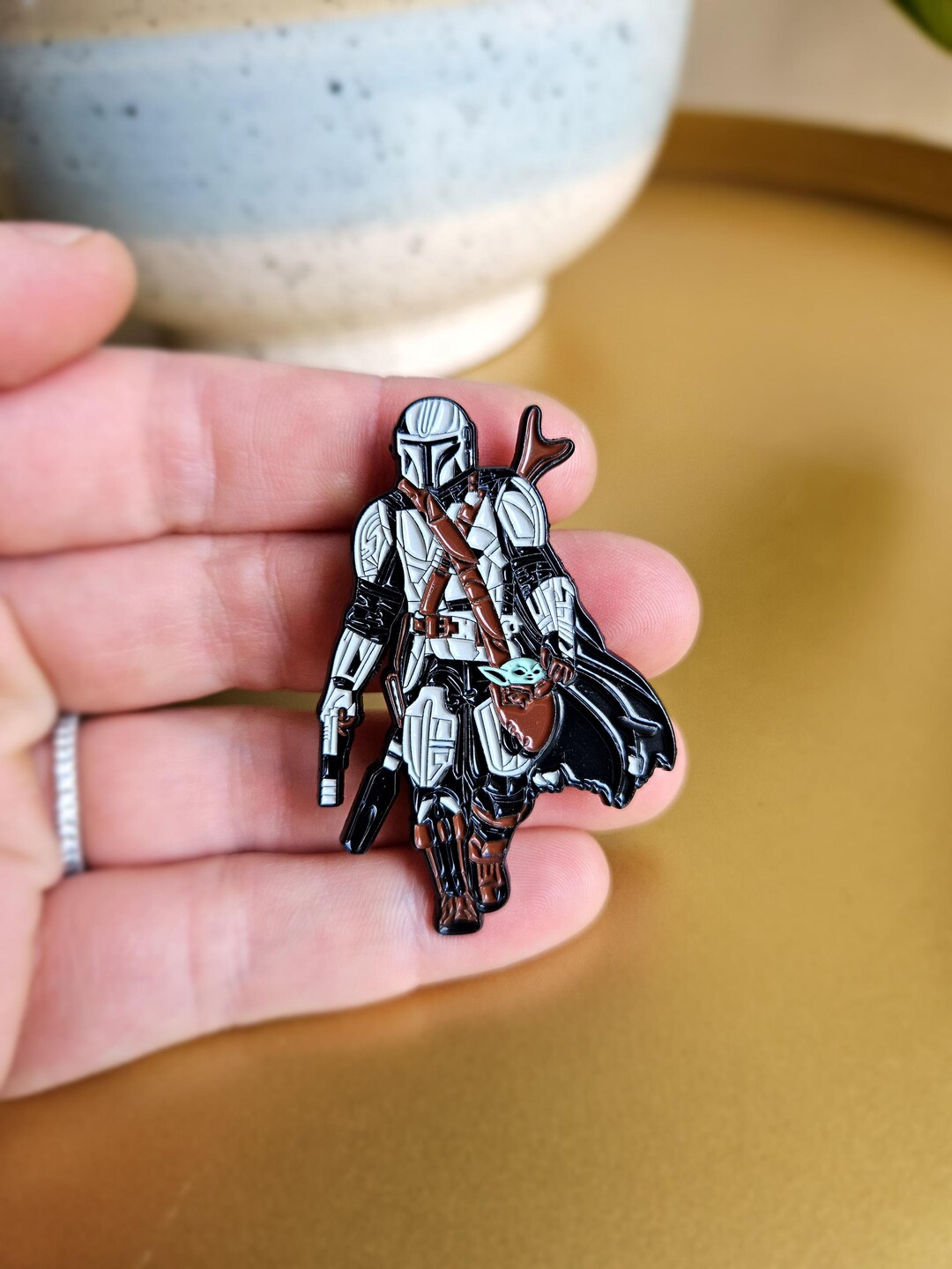 Mandalorian Inspired Pin. Grogu Pin. Star Wars Pin. Enamel Pin ...