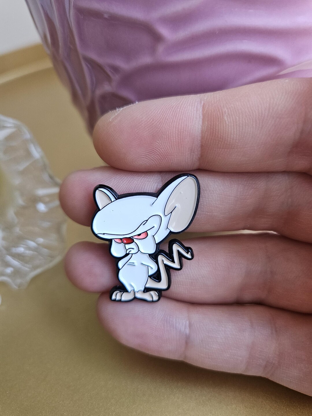 Brain Enamel Pin. Pinky and the Brain. Looney Tunes. Cartoon Pin - Etsy