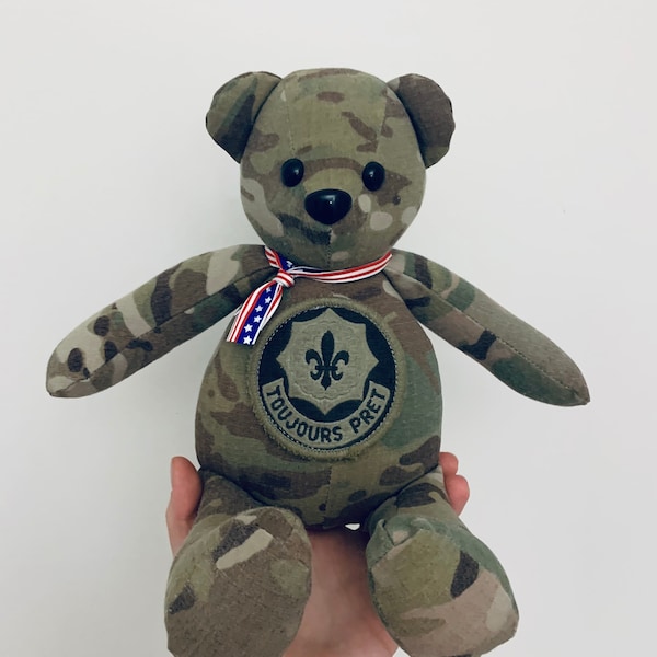 Military Uniform Memory Bear - Etsy