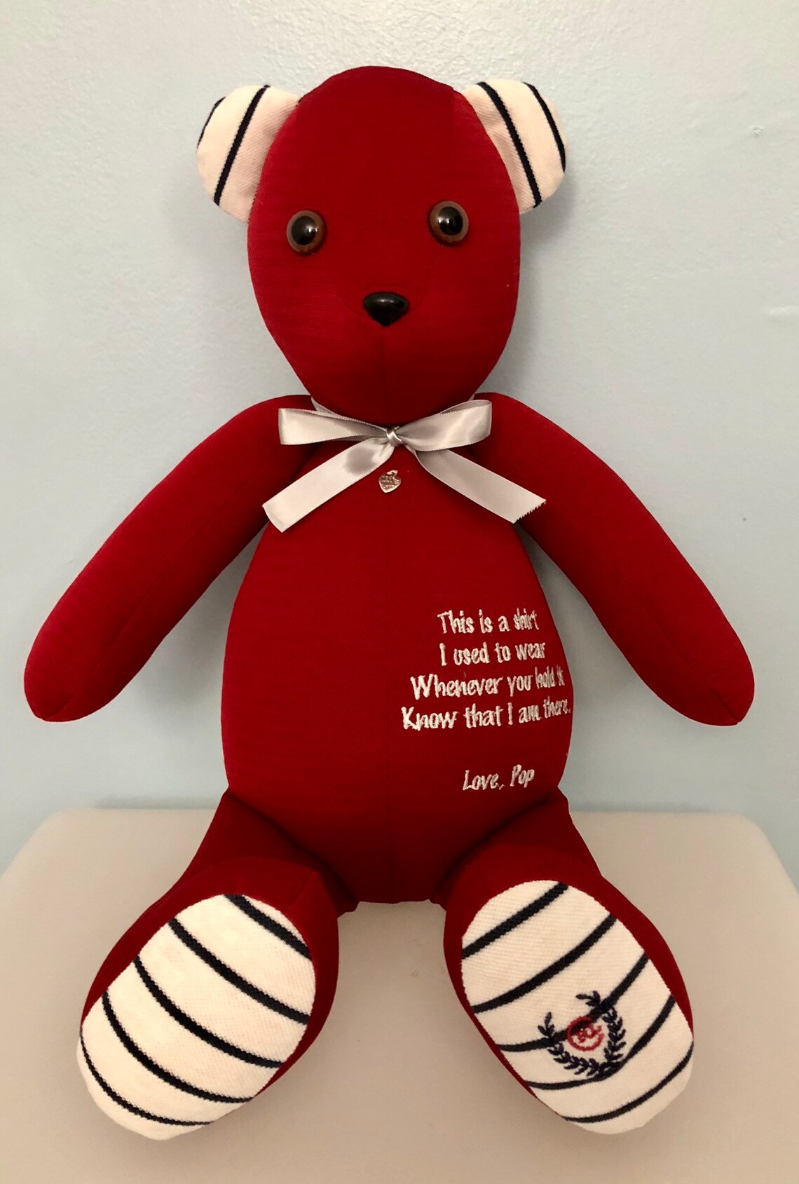 Keepsake Patchwork Memory Clothes Quote Shirt Bear Stuffed | Etsy