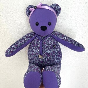 Keepsake Patchwork Memory Clothes Quote Shirt Bear Stuffed Plush Animal ...