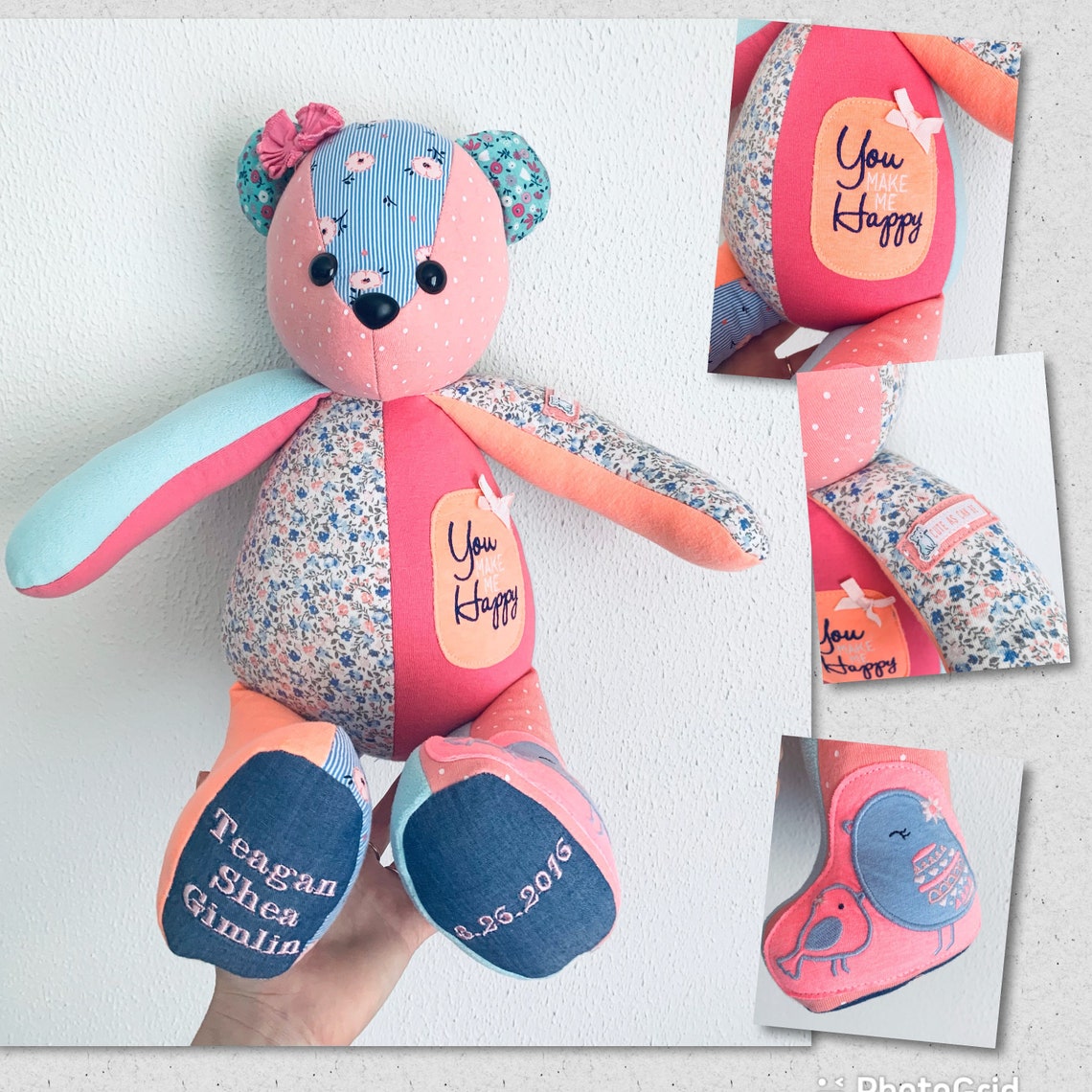 Baby Clothes Keepsake Memory Teddy Bear Stuffed Animal - Etsy