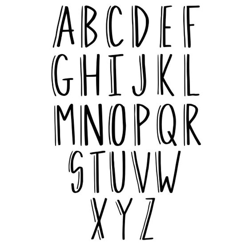 Multiple Alphabets Bundle, Hand Drawn Alphabets SVG/PNG Bundle, PNG ...