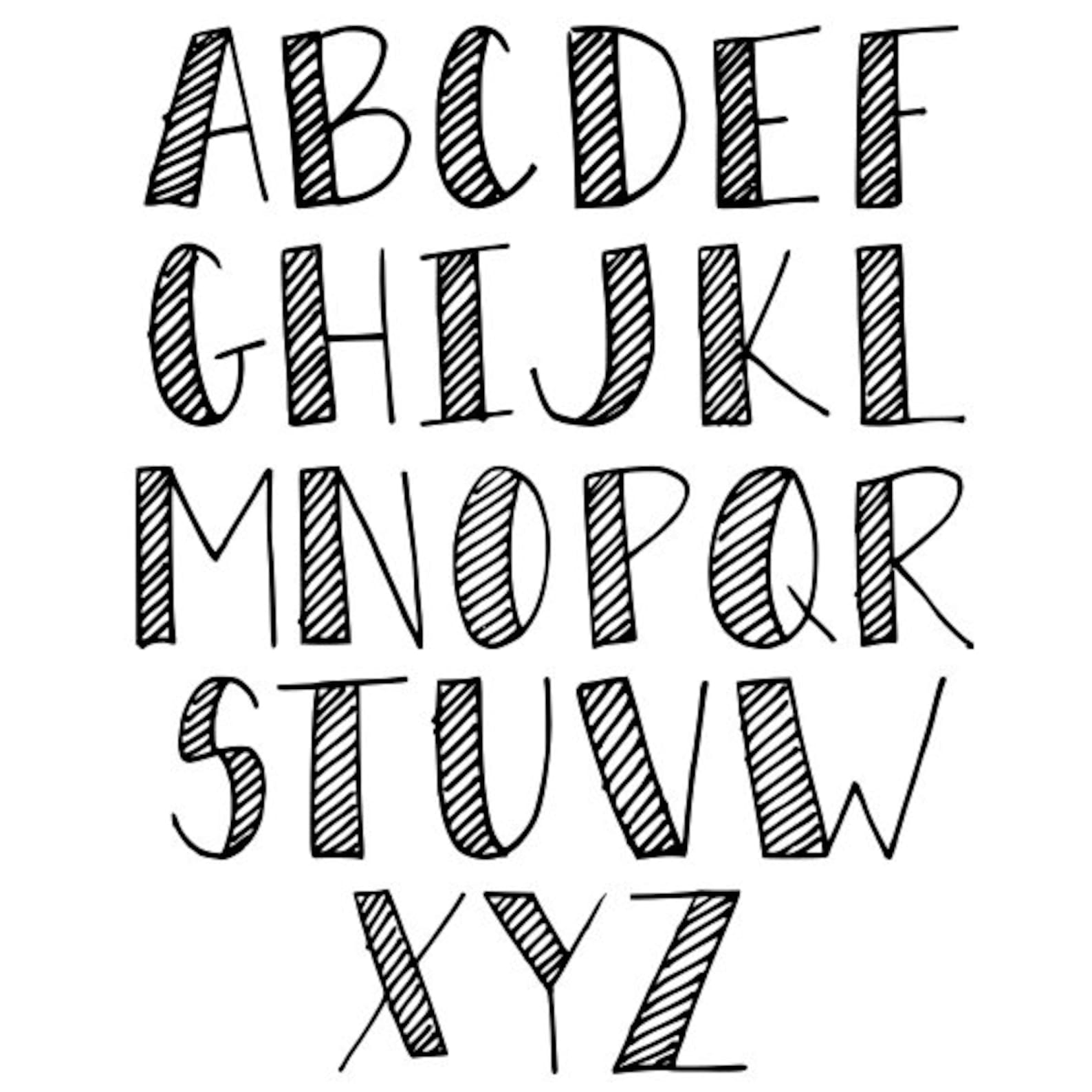 Multiple Alphabets Bundle, Hand Drawn Alphabets SVG/PNG Bundle, PNG ...