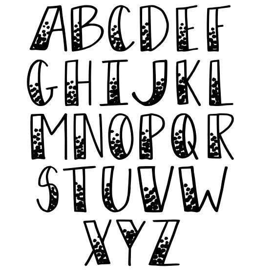 Multiple Novelty Alphabets Bundle, Hand Drawn Alphabets SVG/PNG Bundle ...