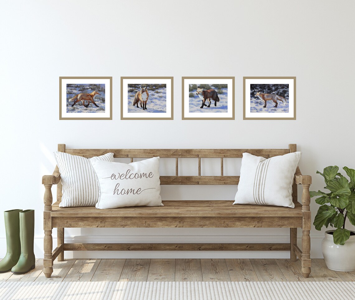 Fox Art Print With Original Fox Artwork by Sarah Becktel. Fox - Etsy